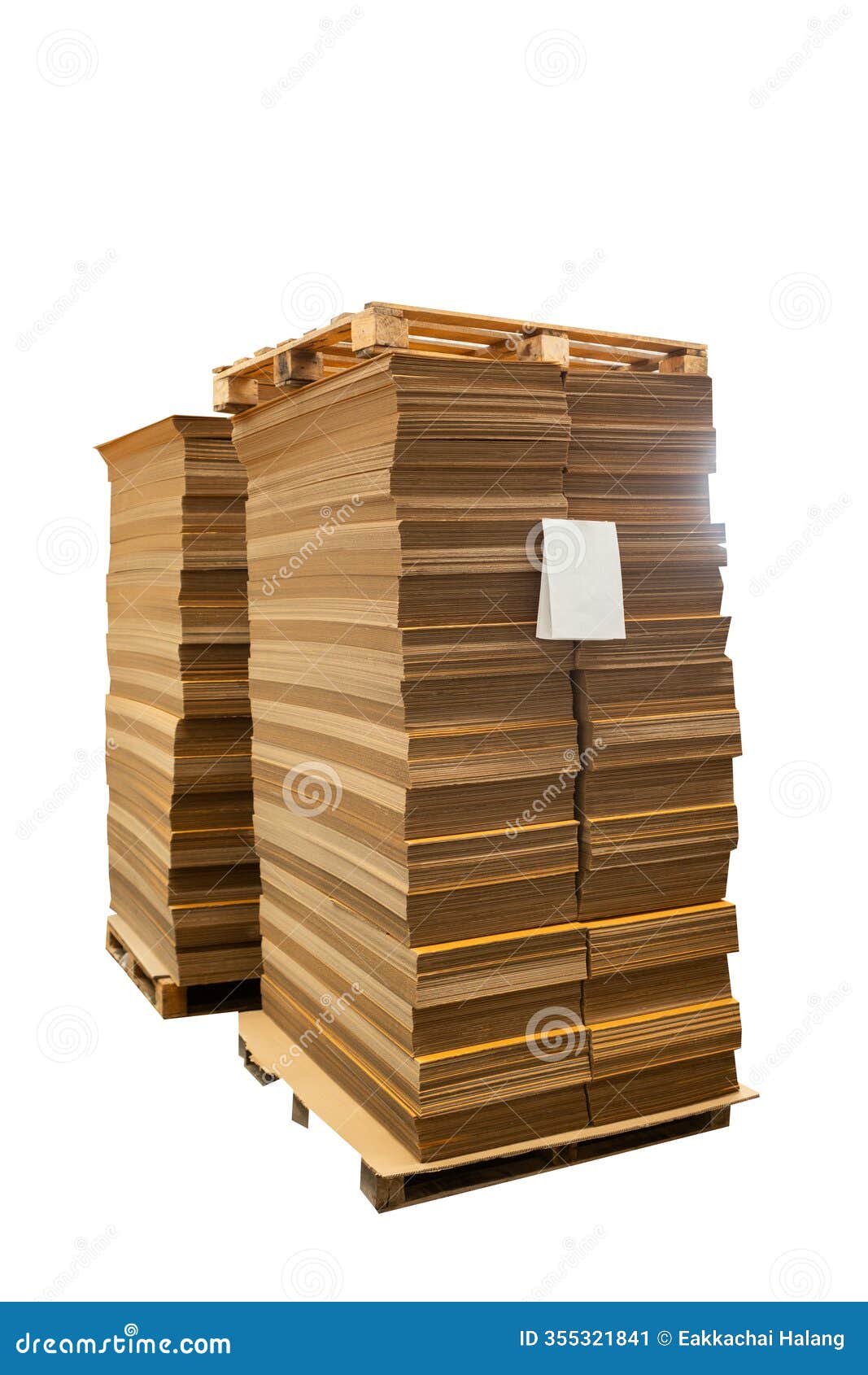 Stack of Raw Paper Brown Isolated on White Background with Clipping ...