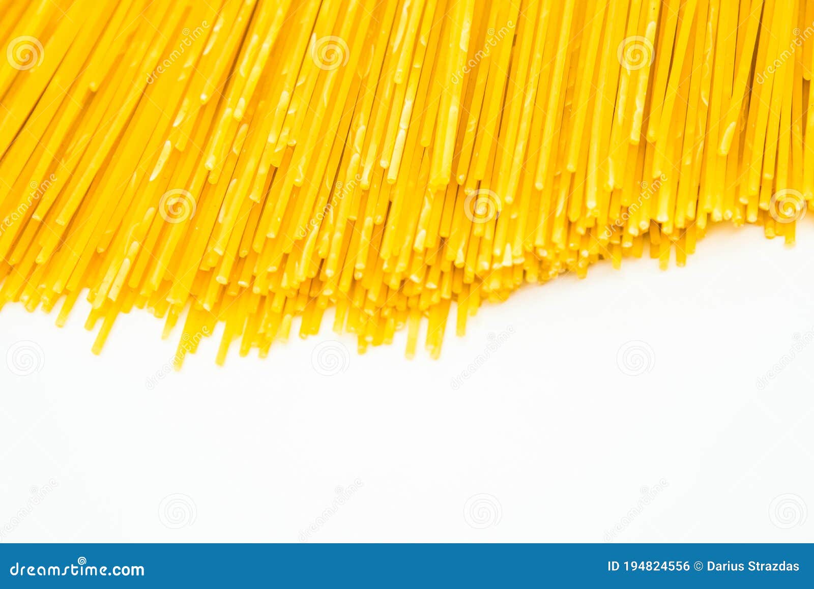 Raw Spaghetti Isolated on White Background Stock Photo - Image of food ...