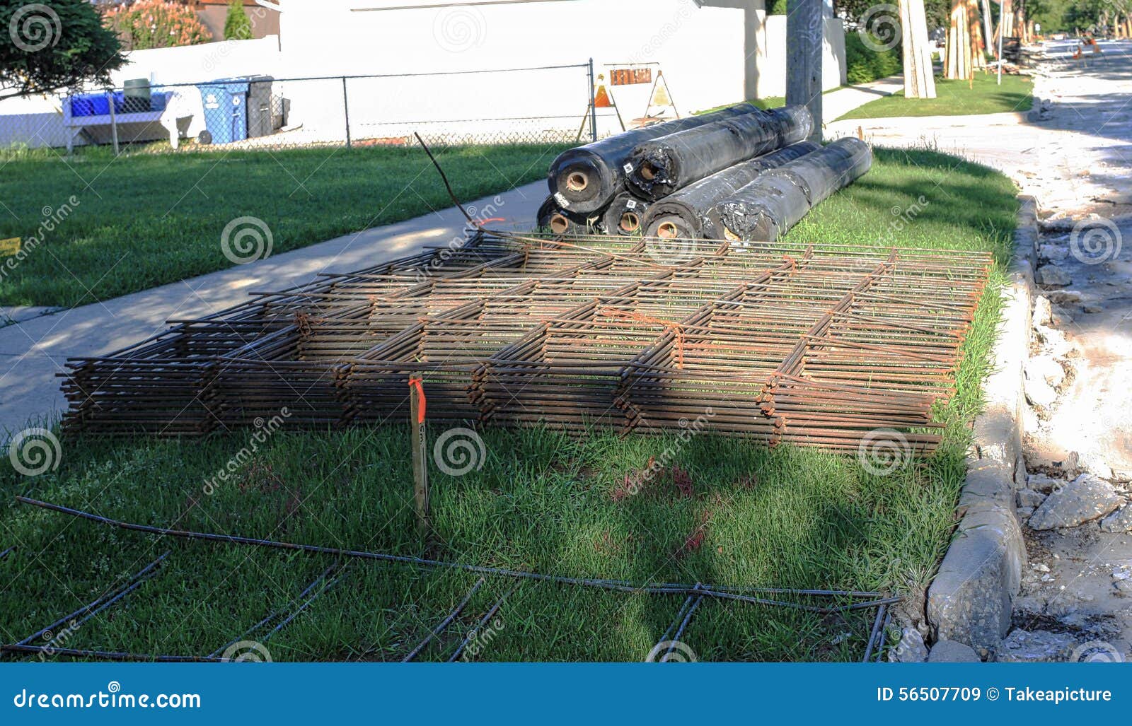 A stack of rebar stock image. Image of material, materials - 56507709