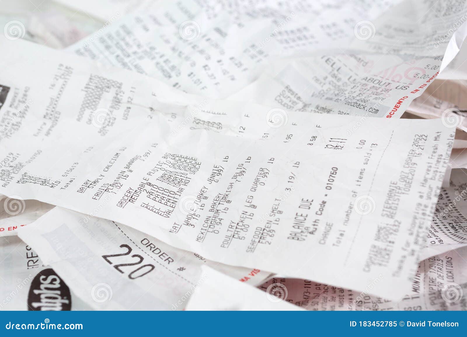 Stack of receipts editorial image. Image of save, account - 183452785