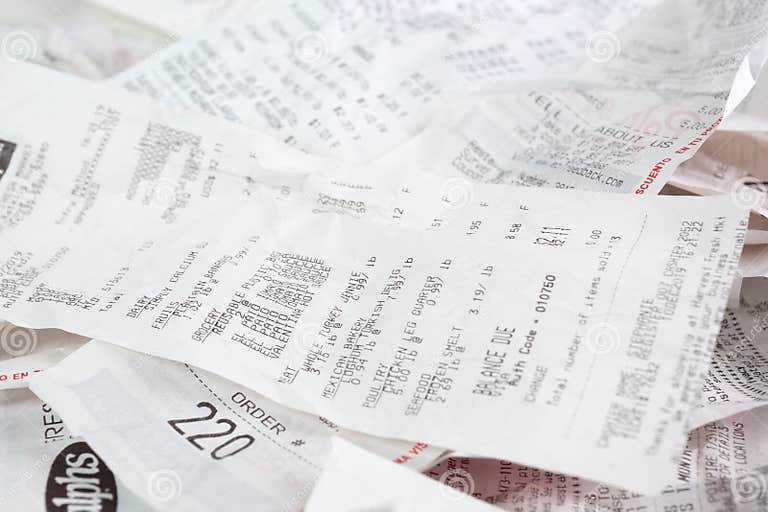 Stack of receipts editorial image. Image of save, account - 183452785