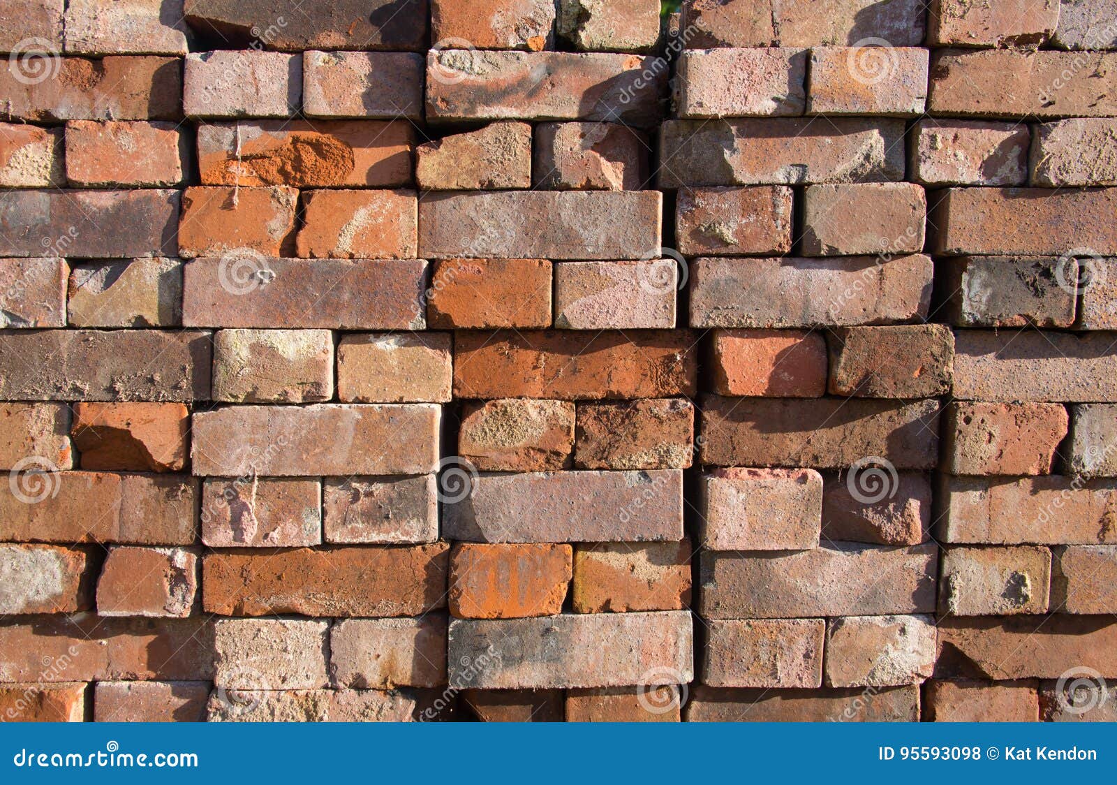 Stack of reclaimed bricks stock photo. Image of sustainable - 95593098