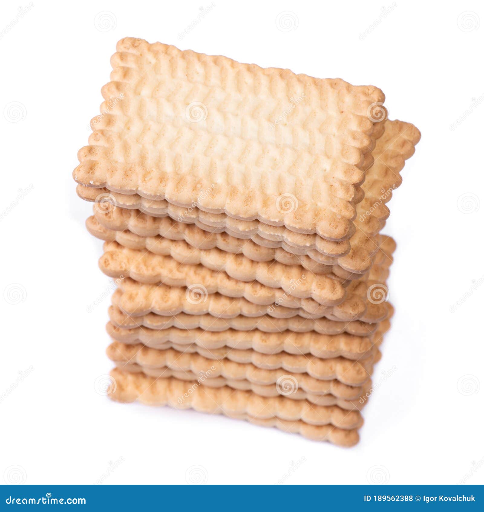 Stack of Rectangular Cookies Stock Photo - Image of crisp, pile: 189562388