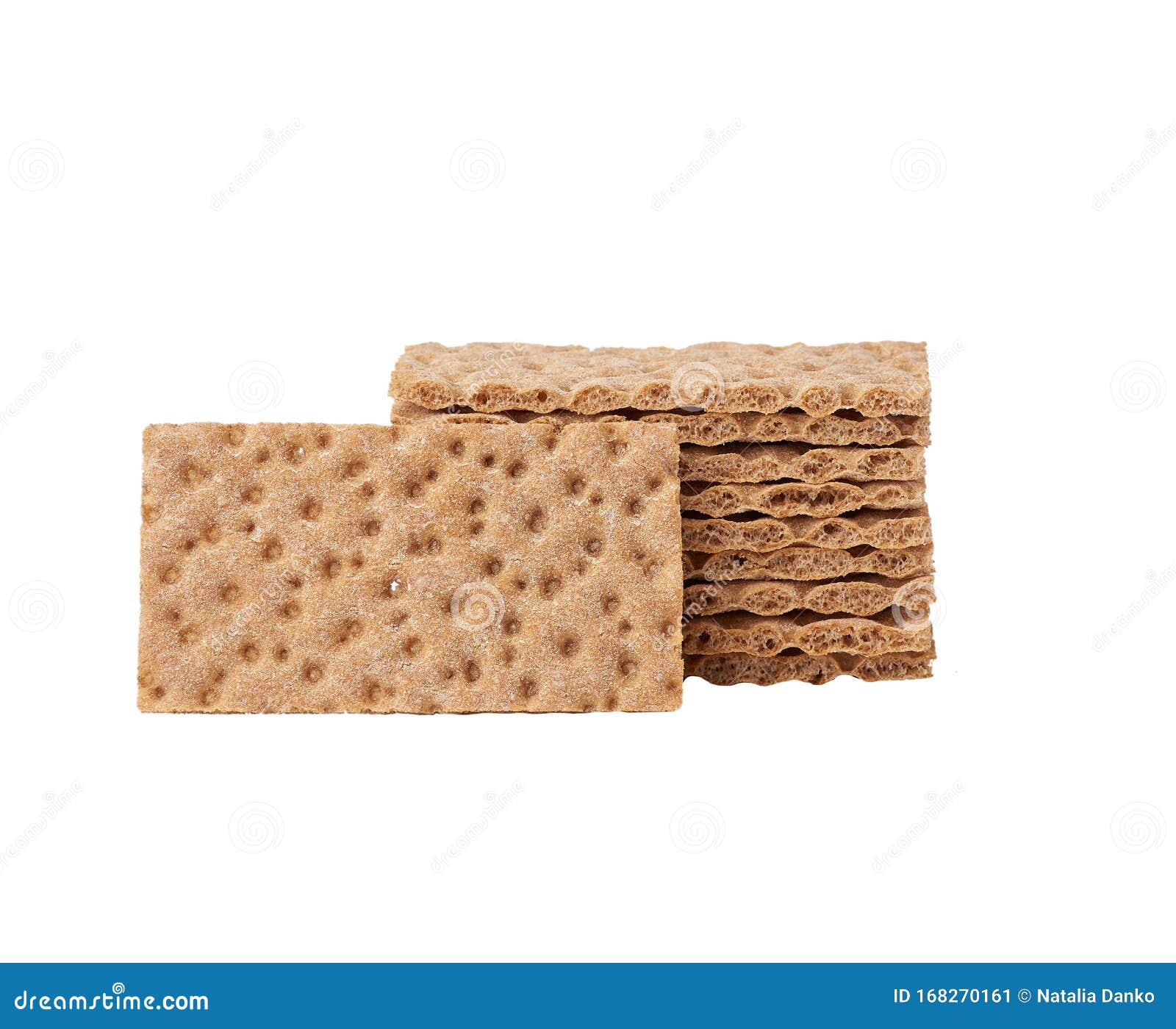 Stack of Rectangular Snack Bars Isolated on a White Background, Close ...