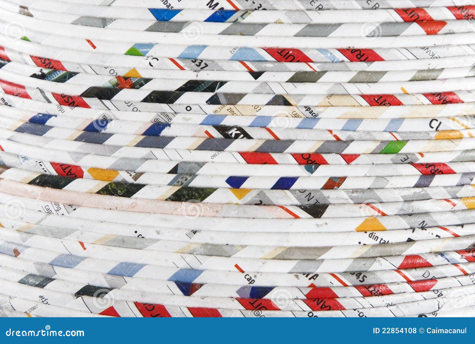 Stack of Recycled Rolle Paper Stock Photo - Image of page, group: 22854108