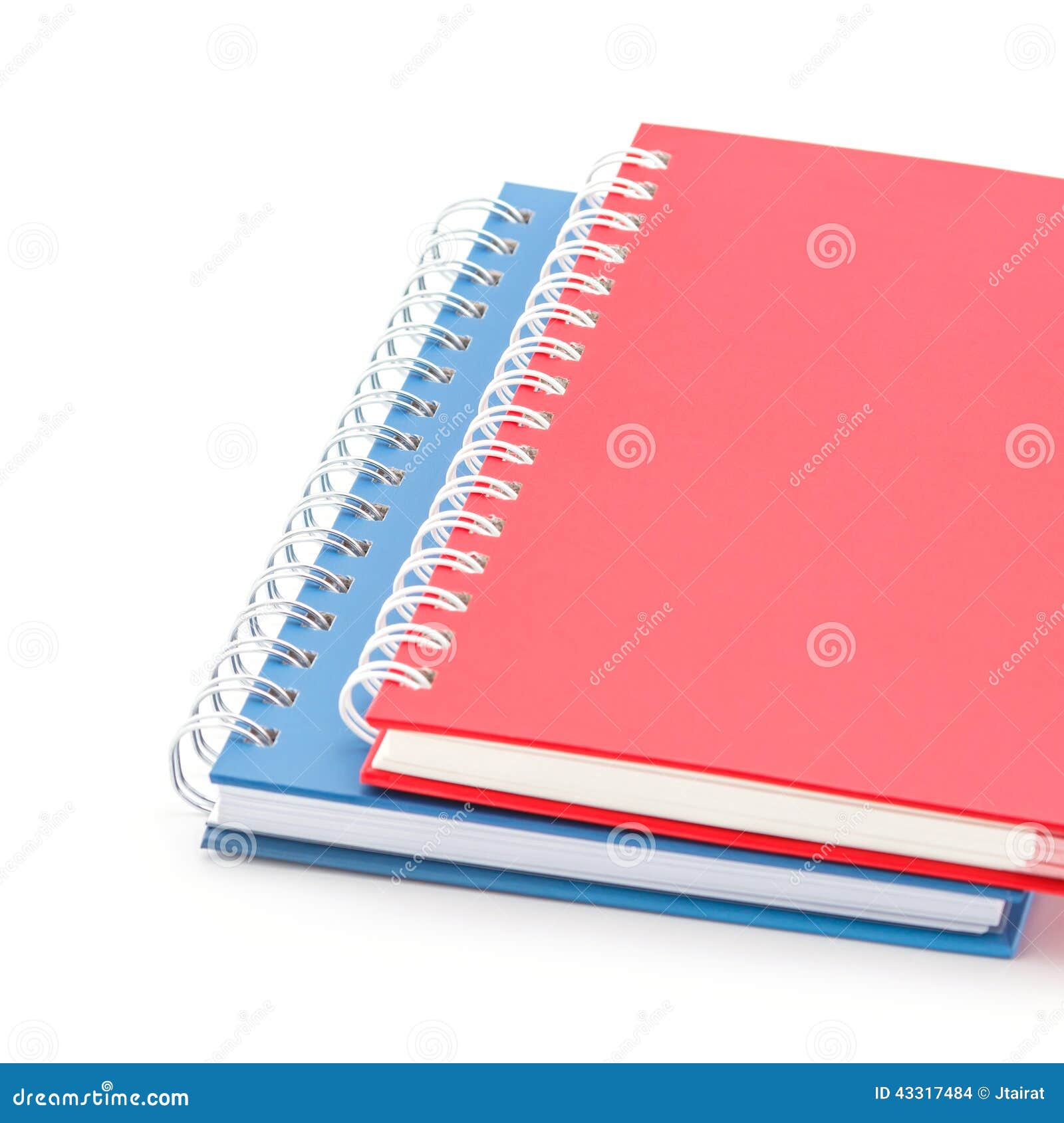 Stack of Red and Blue Color Notebooks. Stock Photo - Image of write ...