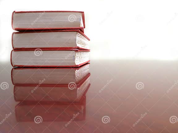 Stack of Red Books stock image. Image of literature, education - 14465685