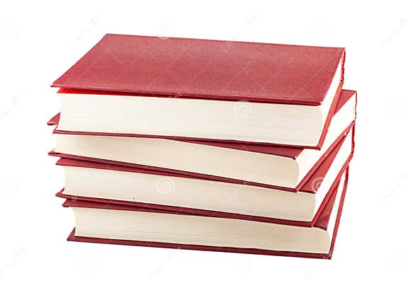 Stack of red books stock photo. Image of paper, literature - 40924816