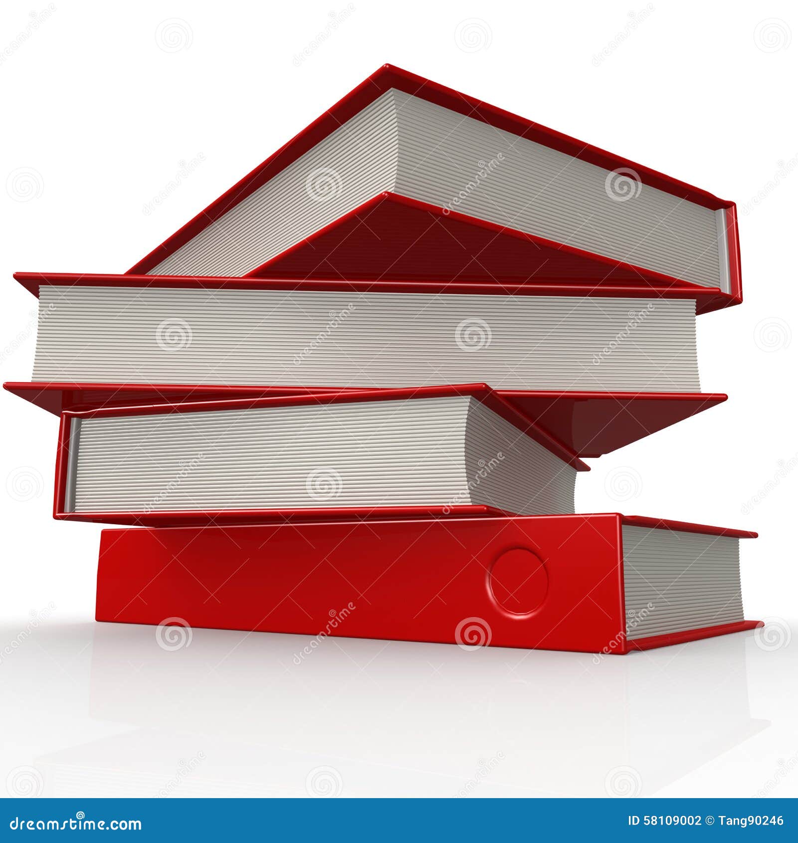 Stack of red books stock illustration. Illustration of graduation ...