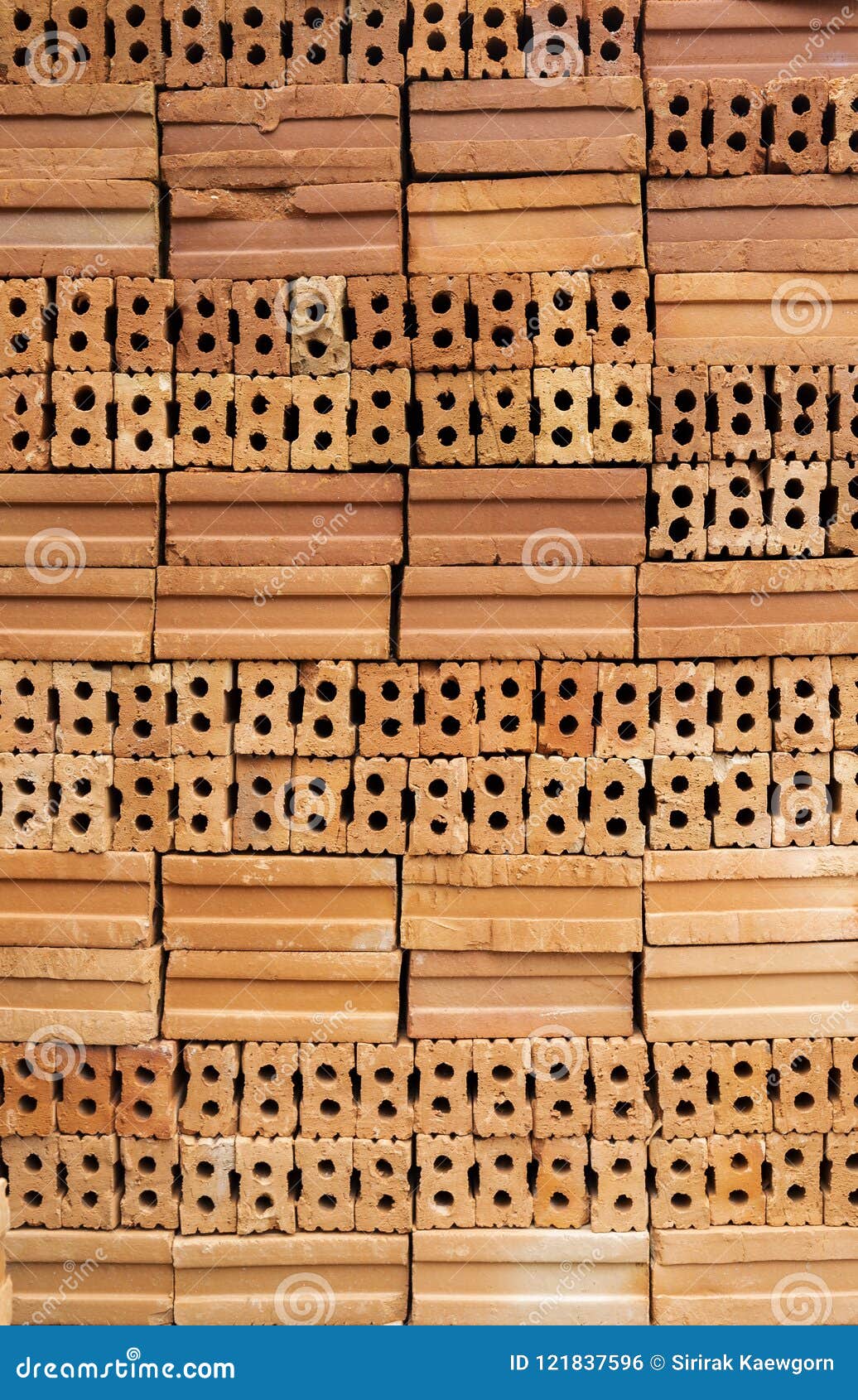 Stack of Red Brick Background Stock Photo - Image of bricks ...