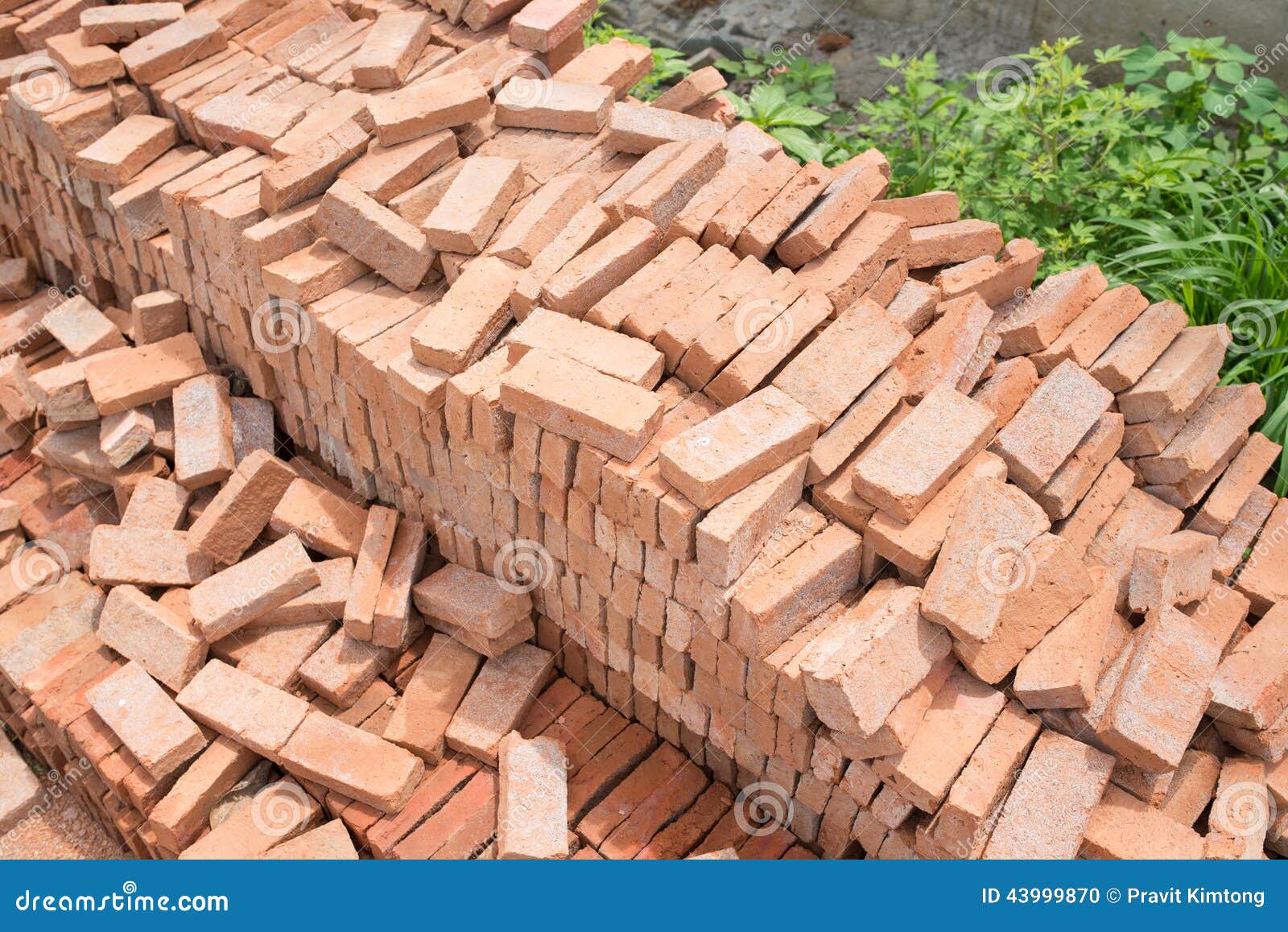 Stack of Red Brick Building Stock Photo - Image of brickwork, heap ...