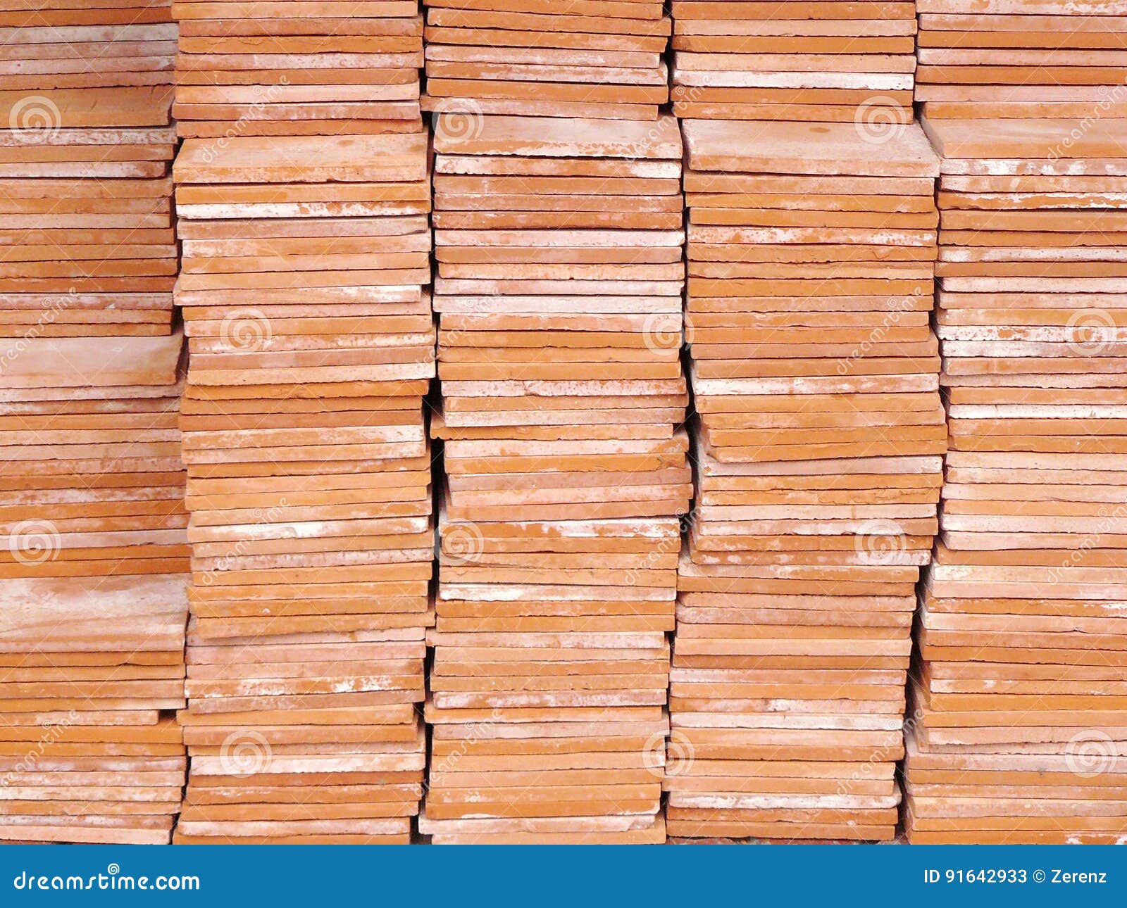 Stack of Red Brick for Construction Floor Stock Image - Image of aging ...