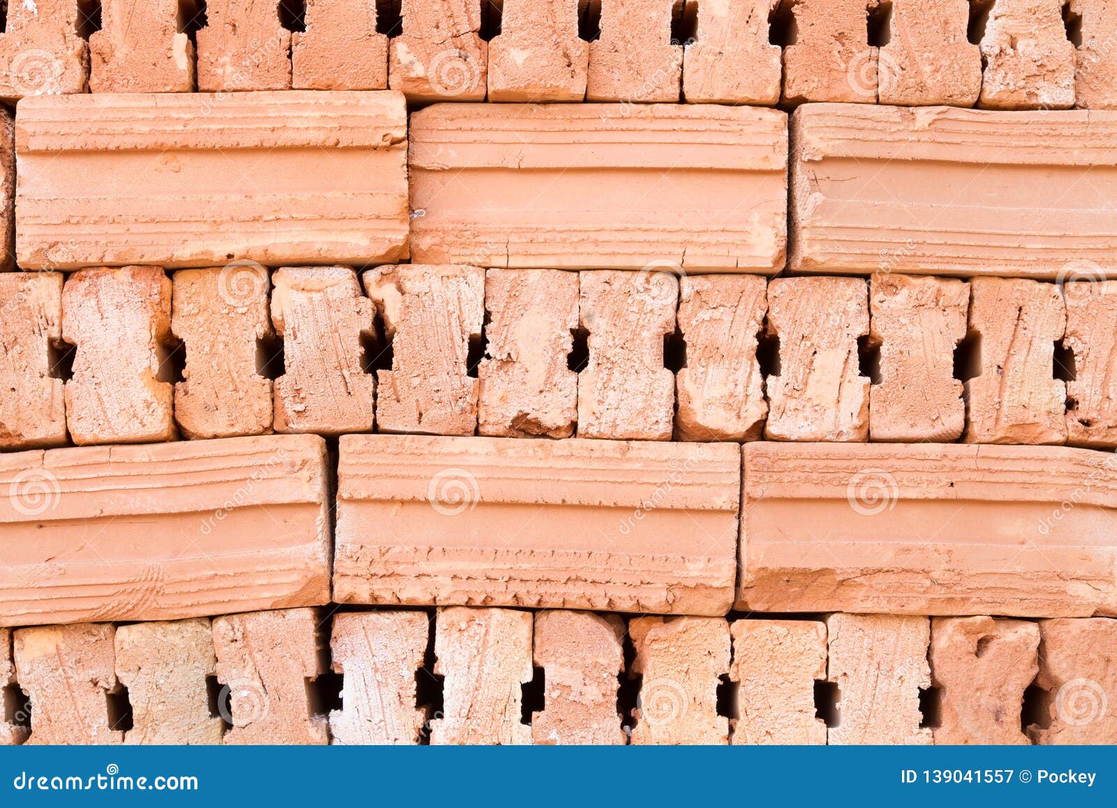 Stack of Red Brick for Partition Building Stock Image - Image of stack ...
