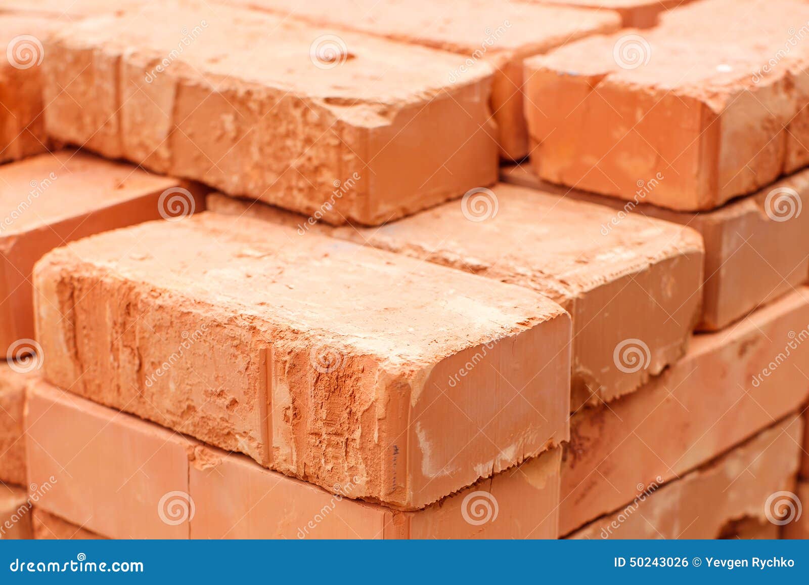 Stack of red bricks stock photo. Image of clay, energy - 50243026