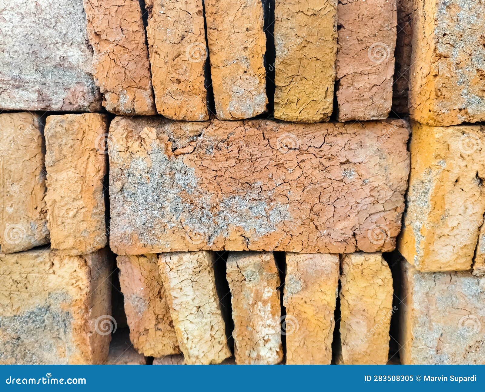 Stack of Red Bricks for Construction. Stock Image - Image of brown ...