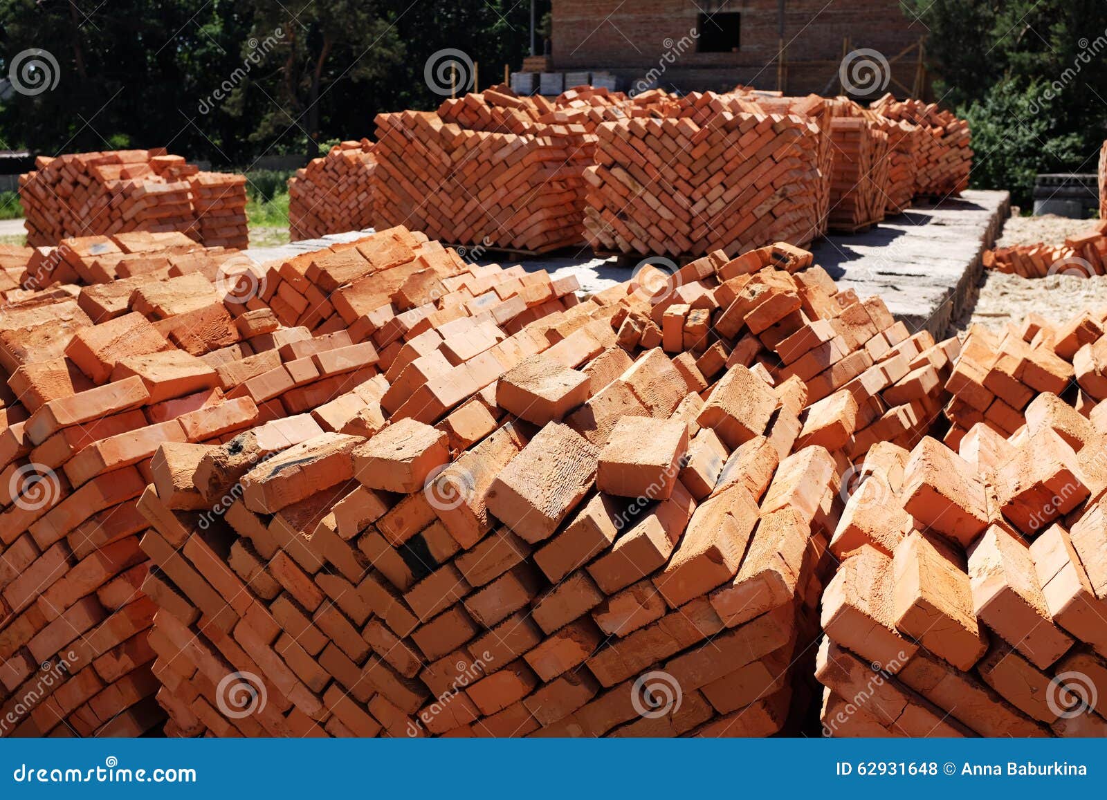 Stack of red bricks stock photo. Image of posture, concepts - 62931648