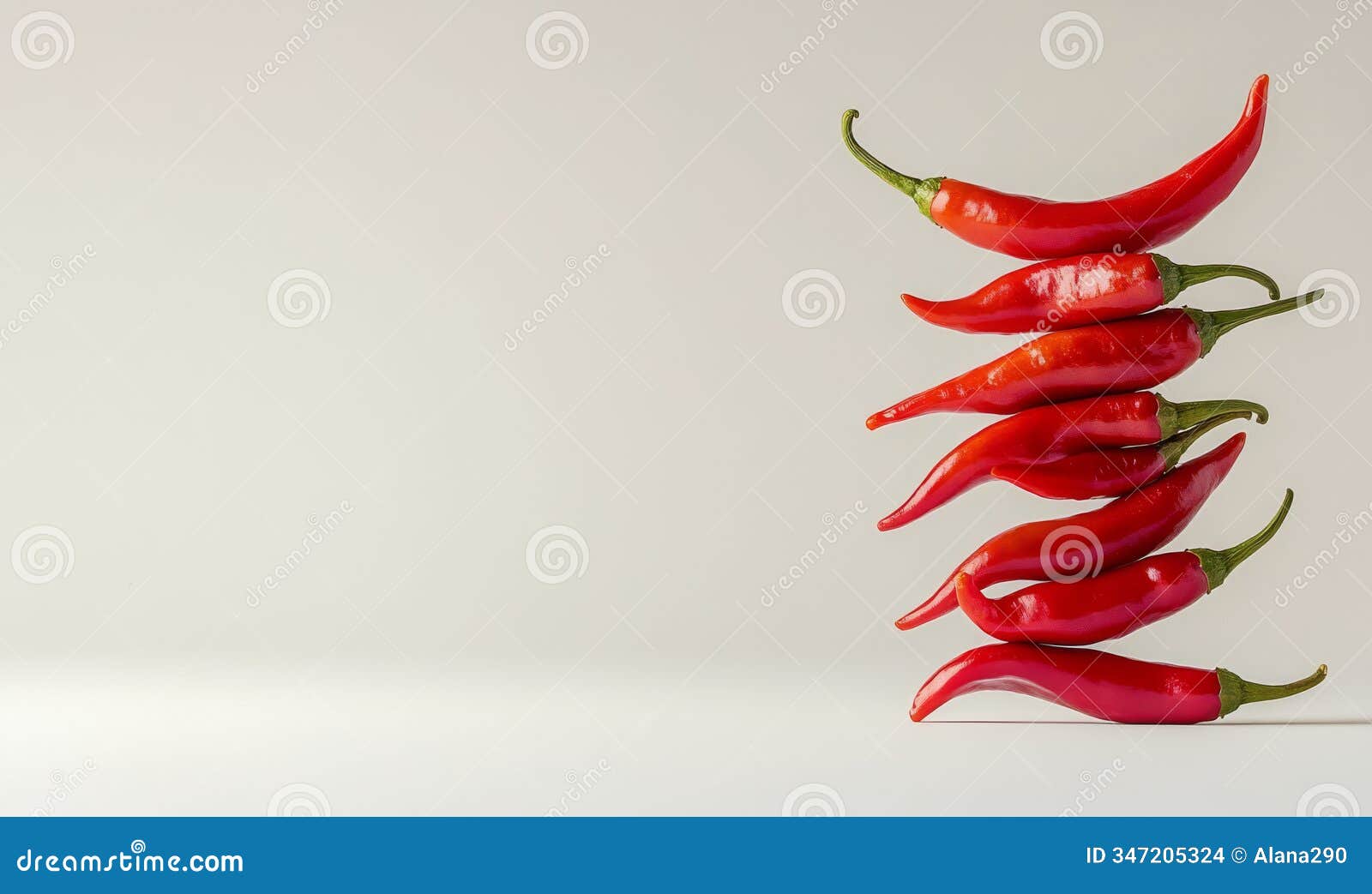 Stack of Red Chili Pepper on White Background Stock Illustration ...