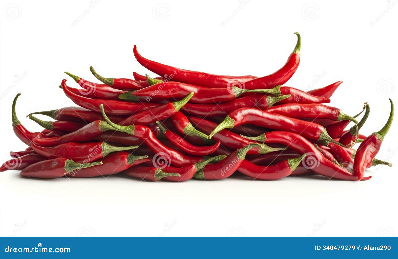 Stack of Red Chili Pepper on White Background Stock Illustration ...