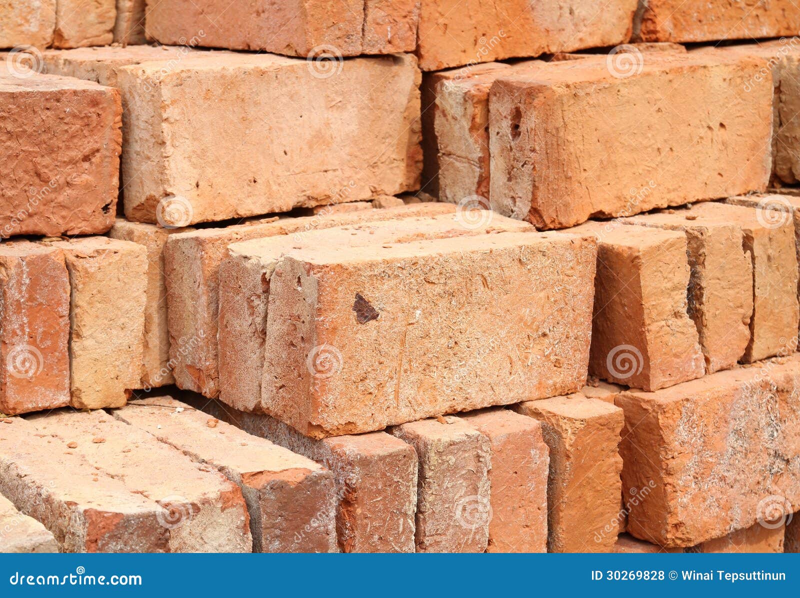 Clay bricks stock photo. Image of house, storehouse, warehouse - 30269828