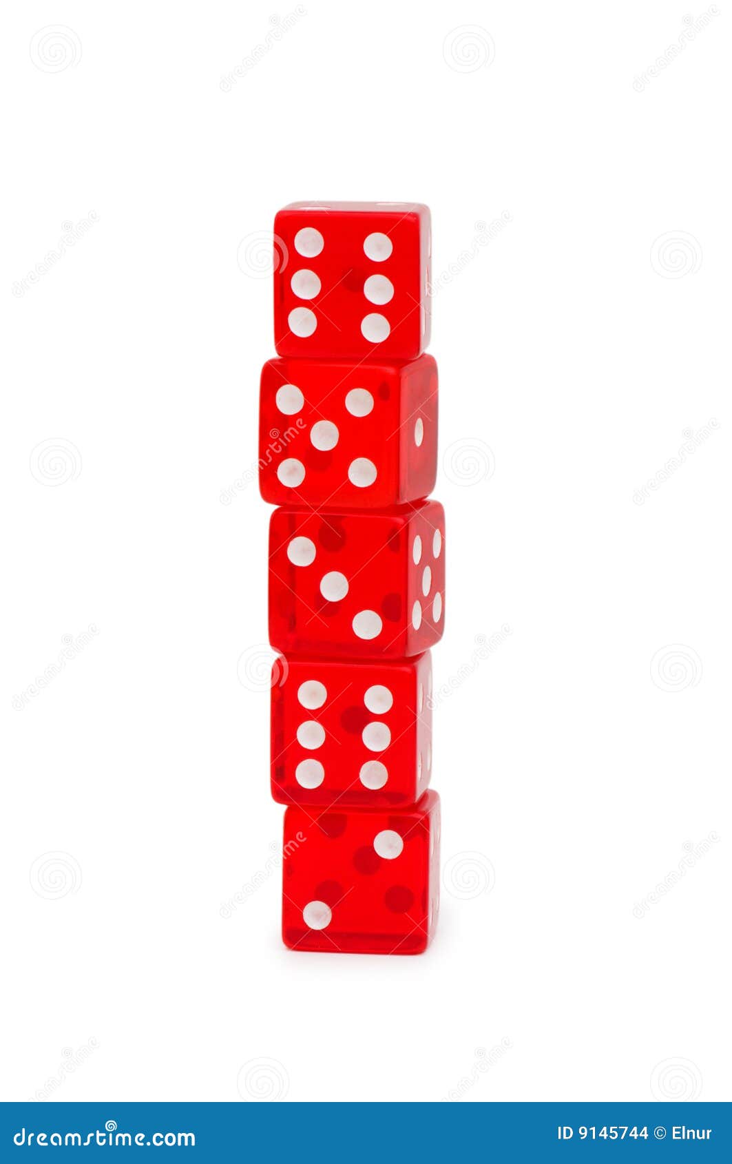 Stack of red dice isolated stock photo. Image of loss - 9145744