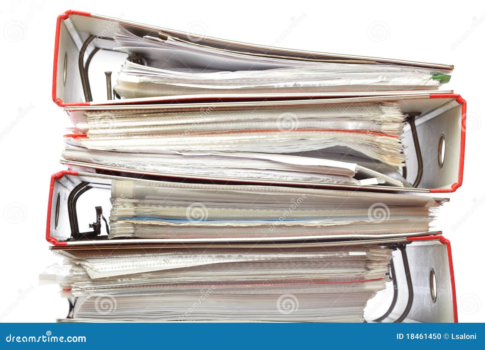 Stack Red File Office Folder Stock Photo - Image of corporate, case ...