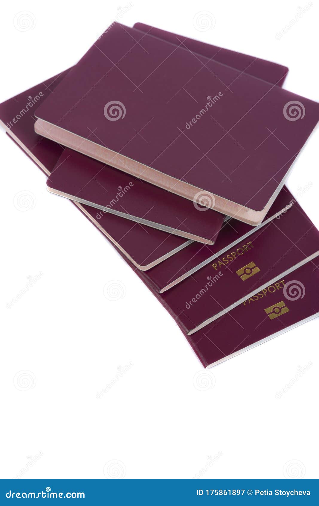 Stack Of Passports On World Map Stock Photo | CartoonDealer.com #321743730