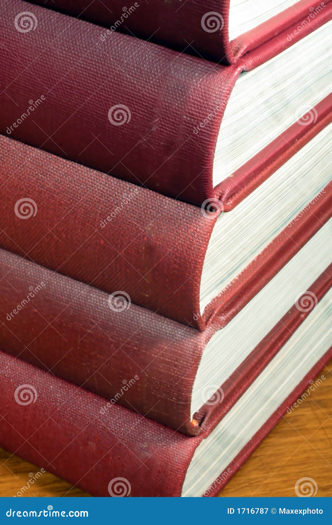 Stack of Red Reference Books Stock Image - Image of library, books: 1716787