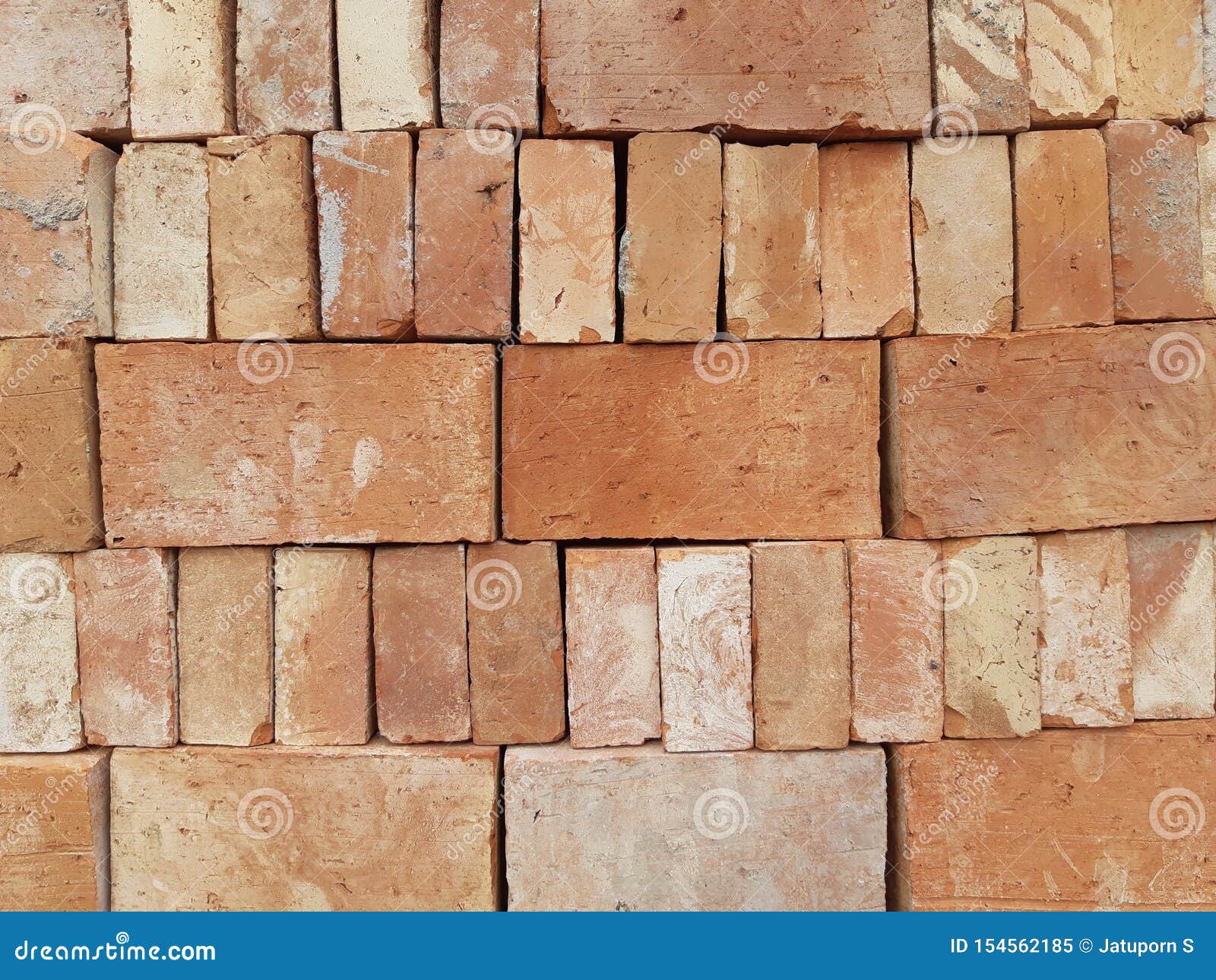 A Stack of Red Solid Clay Bricks Stock Image - Image of architecture ...