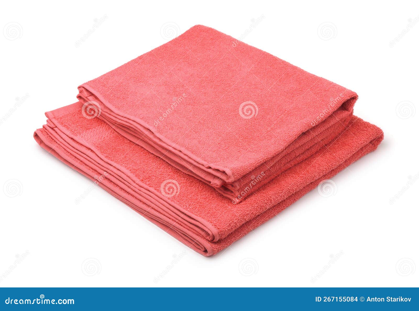 Stack of Red Terry Towels Set Stock Photo - Image of purple, bright ...