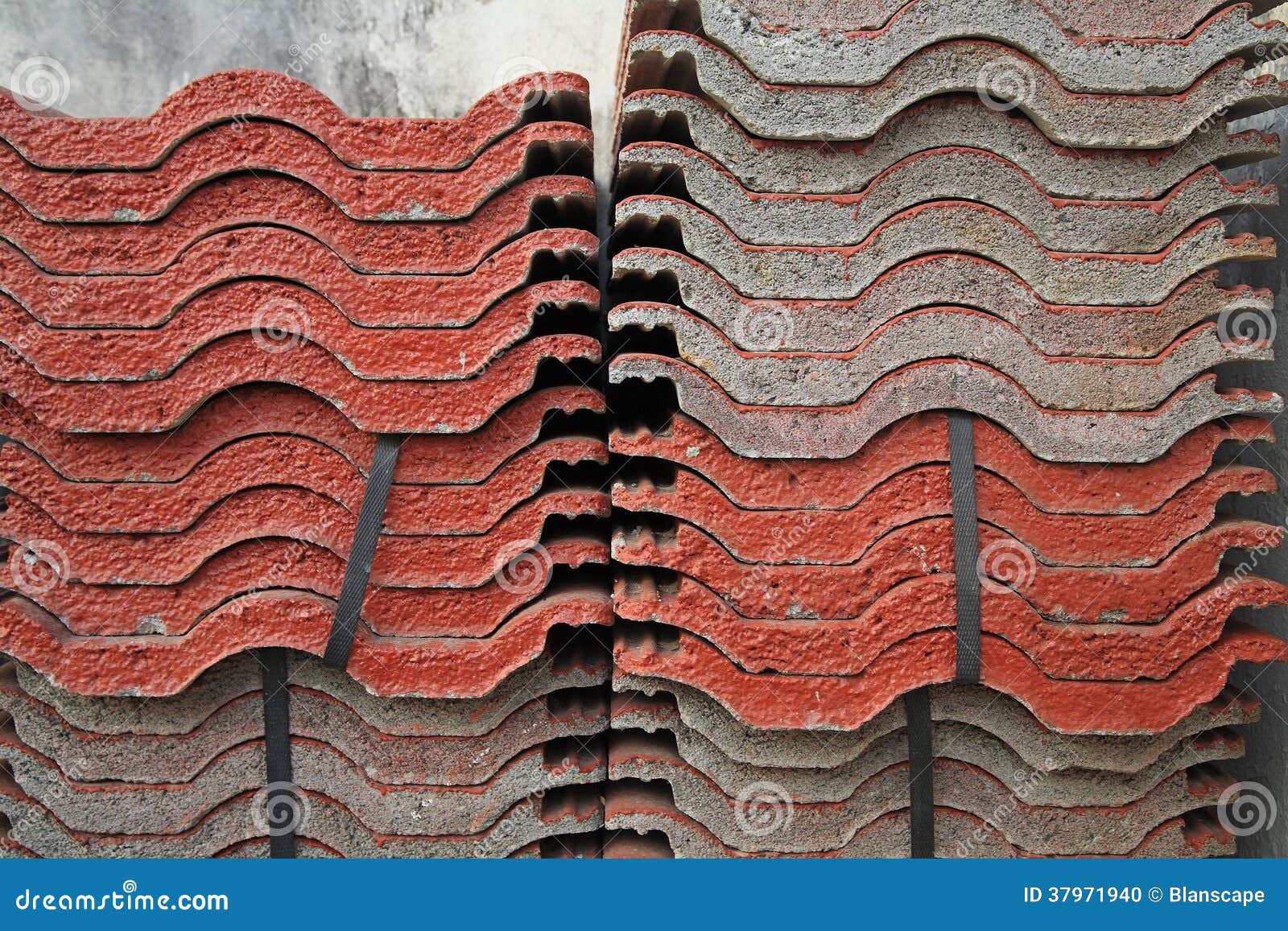 Stack of Red Tiles for Construction Stock Photo - Image of background ...