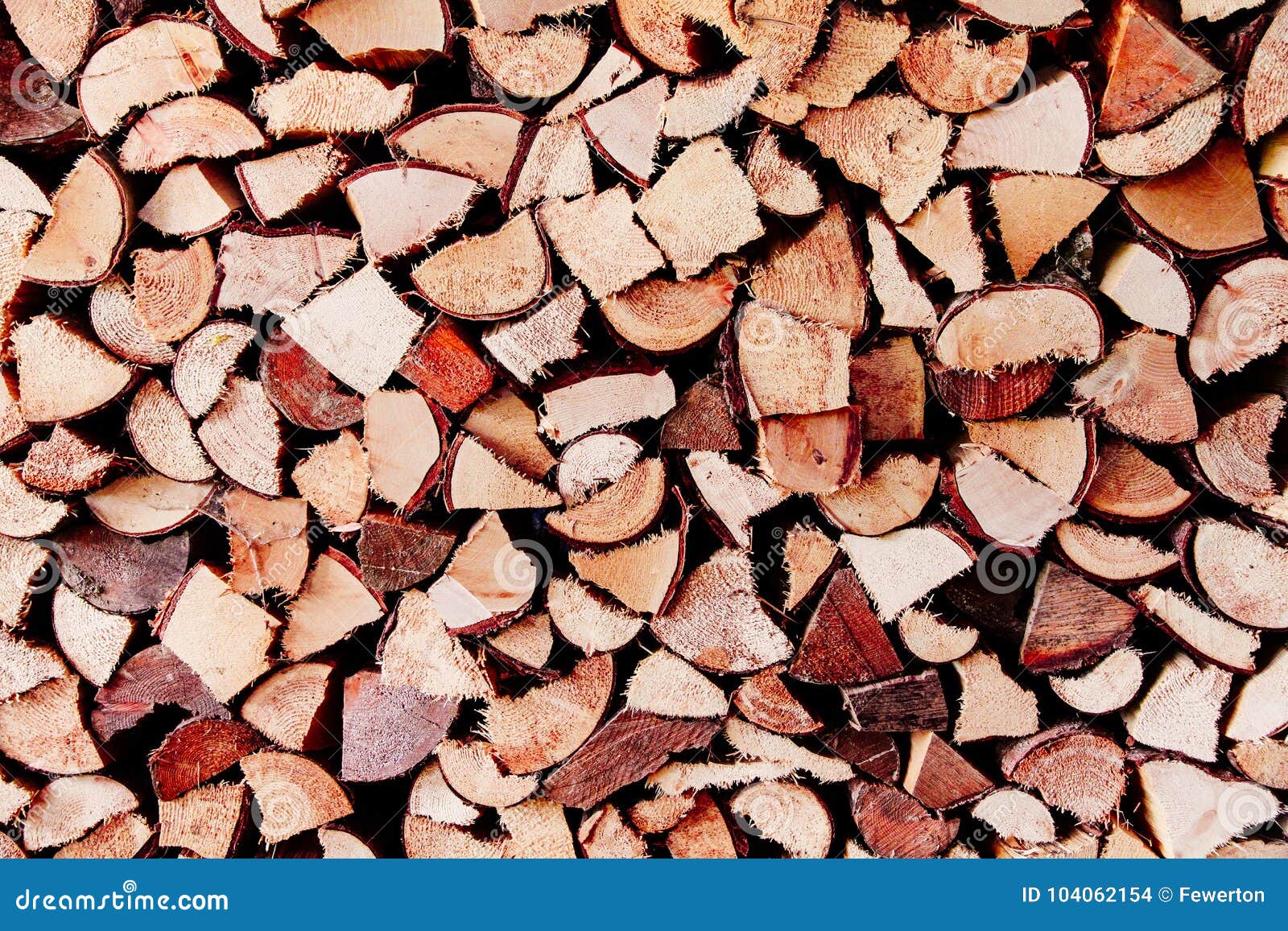 Stack of Reddish Natural Firewood in Preparation for the Winter and ...