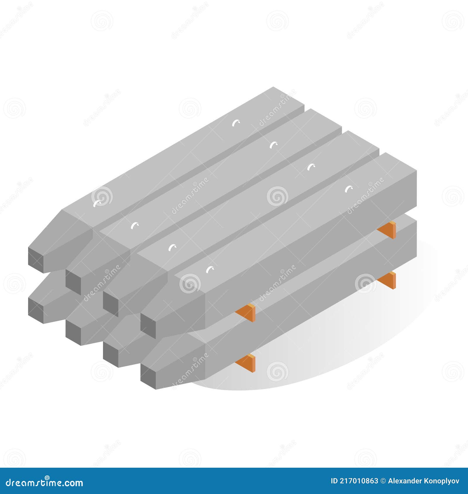 Stack Of Precast Reinforced Concrete Slabs Icon Cartoon Vector ...