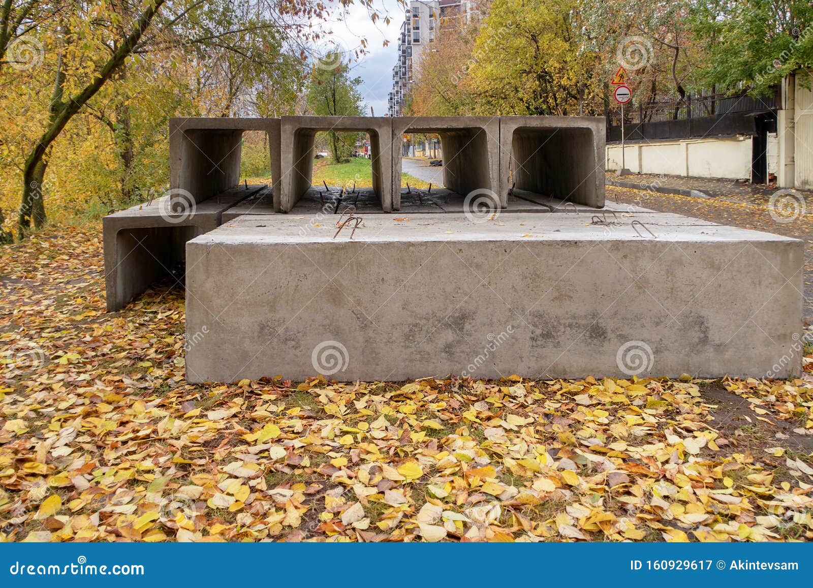 Stack Of Reinforced Concrete Slabs In A Factory Workshop Royalty-Free ...