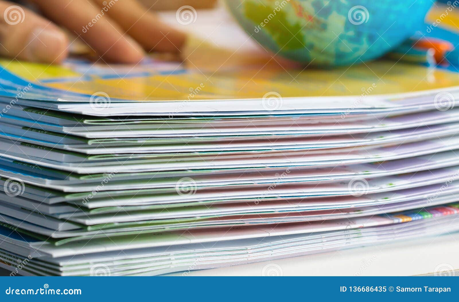 Stack of Report Paper Documents for Business Desk, Business Papers for ...
