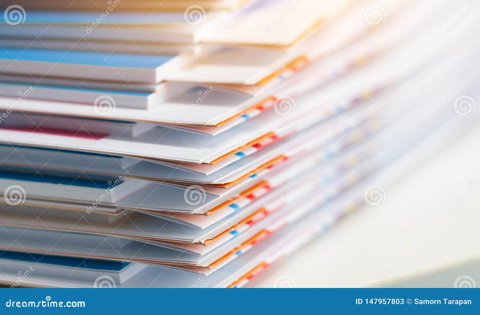 Stack of Report Paper Documents for Business Desk, Business Papers for ...