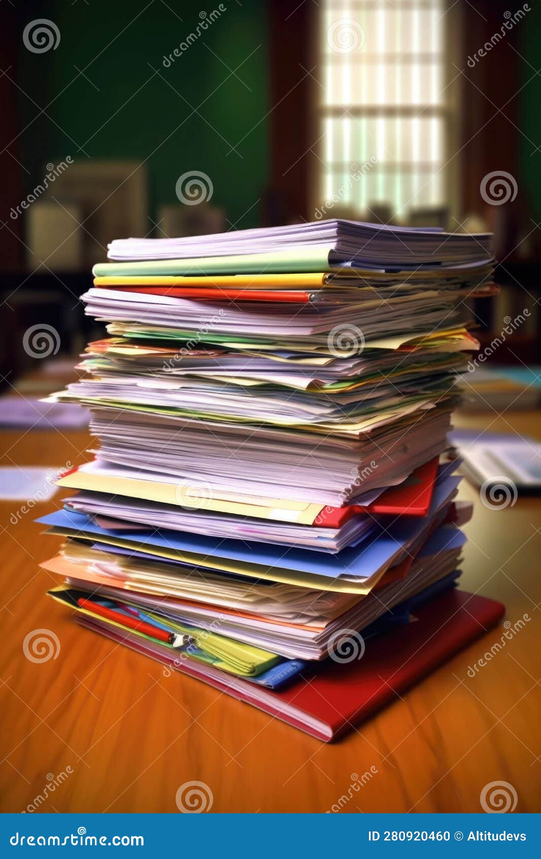 Stack Of Resumes On An Office Table Stock Photo | CartoonDealer.com ...
