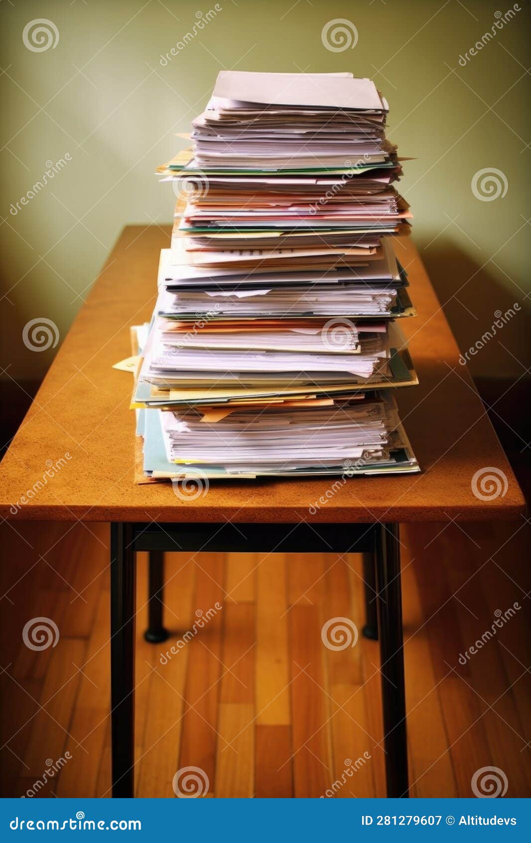 Stack Of Resumes On An Office Table Stock Photo | CartoonDealer.com ...