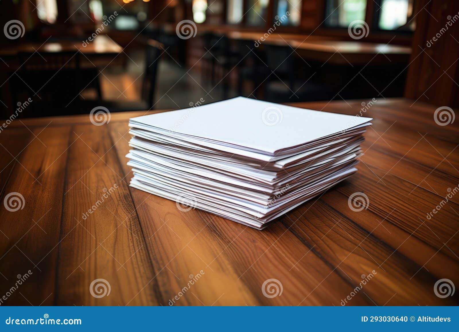 A Stack of Resumes on a Wooden Table Stock Photo - Image of application ...