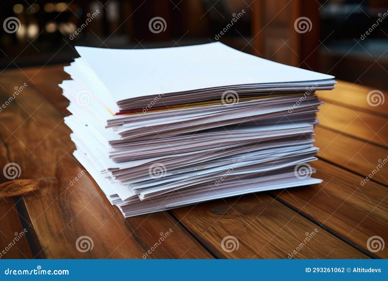 A Stack of Resumes on a Wooden Table Stock Photo - Image of wooden ...