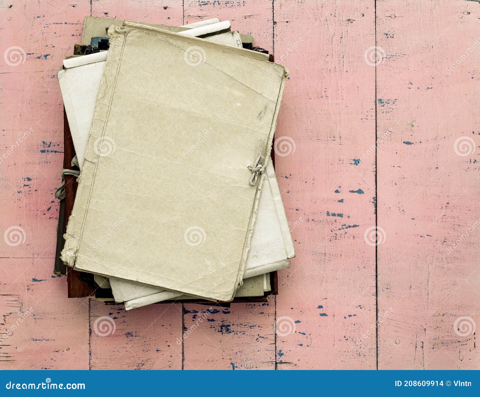 Stack of retro folders stock photo. Image of retro, rough - 208609914