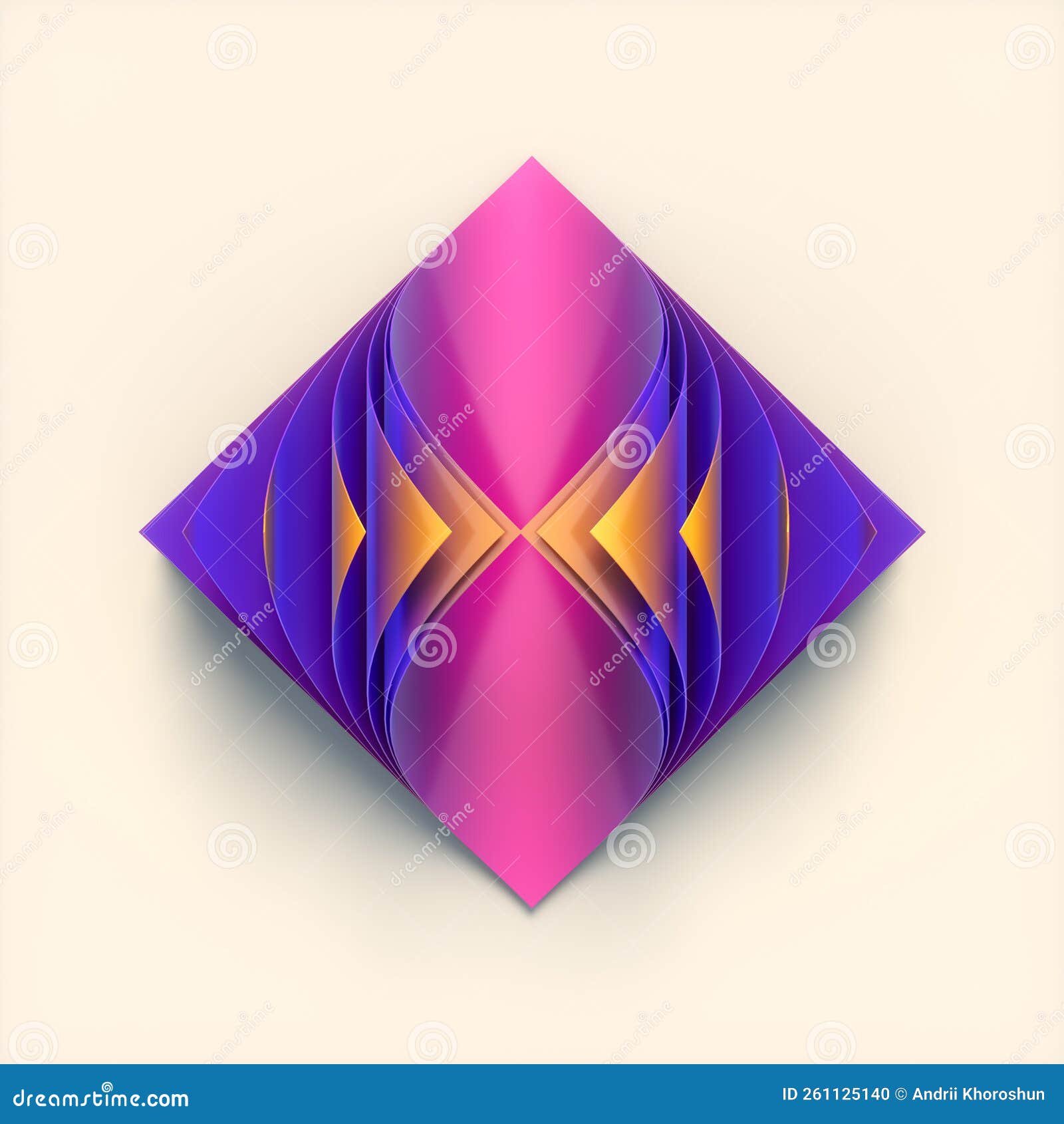 Stack of Rhombus-shaped Folded Colorful Sheets. Bright Abstract ...