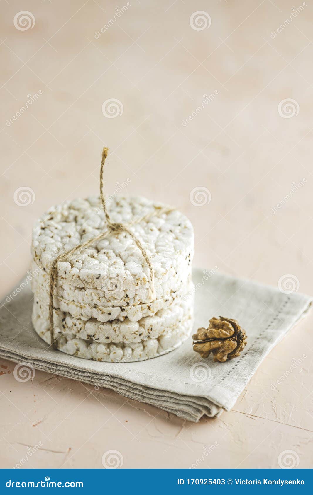 Stack of Rice Cakes. American Puffed Rice Cakes. Healthy Snacks with ...