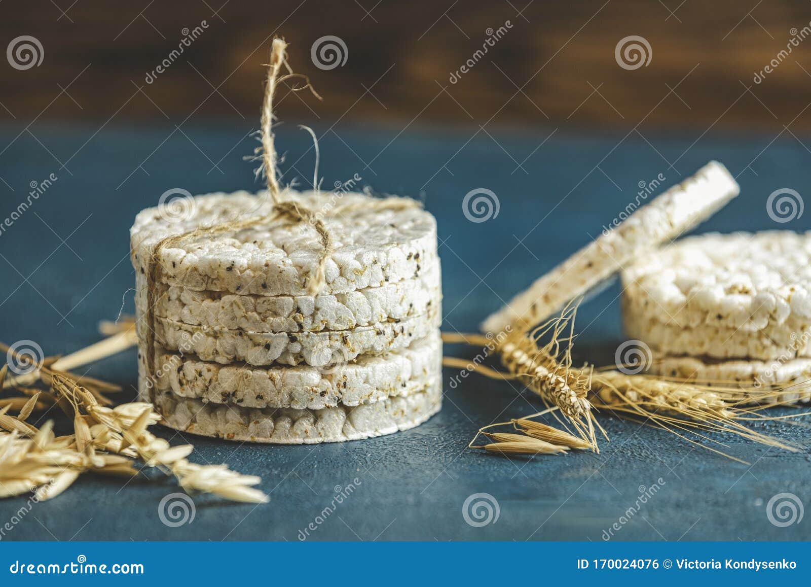 Stack of Rice Cakes. American Puffed Rice Cakes. Healthy Snacks with ...