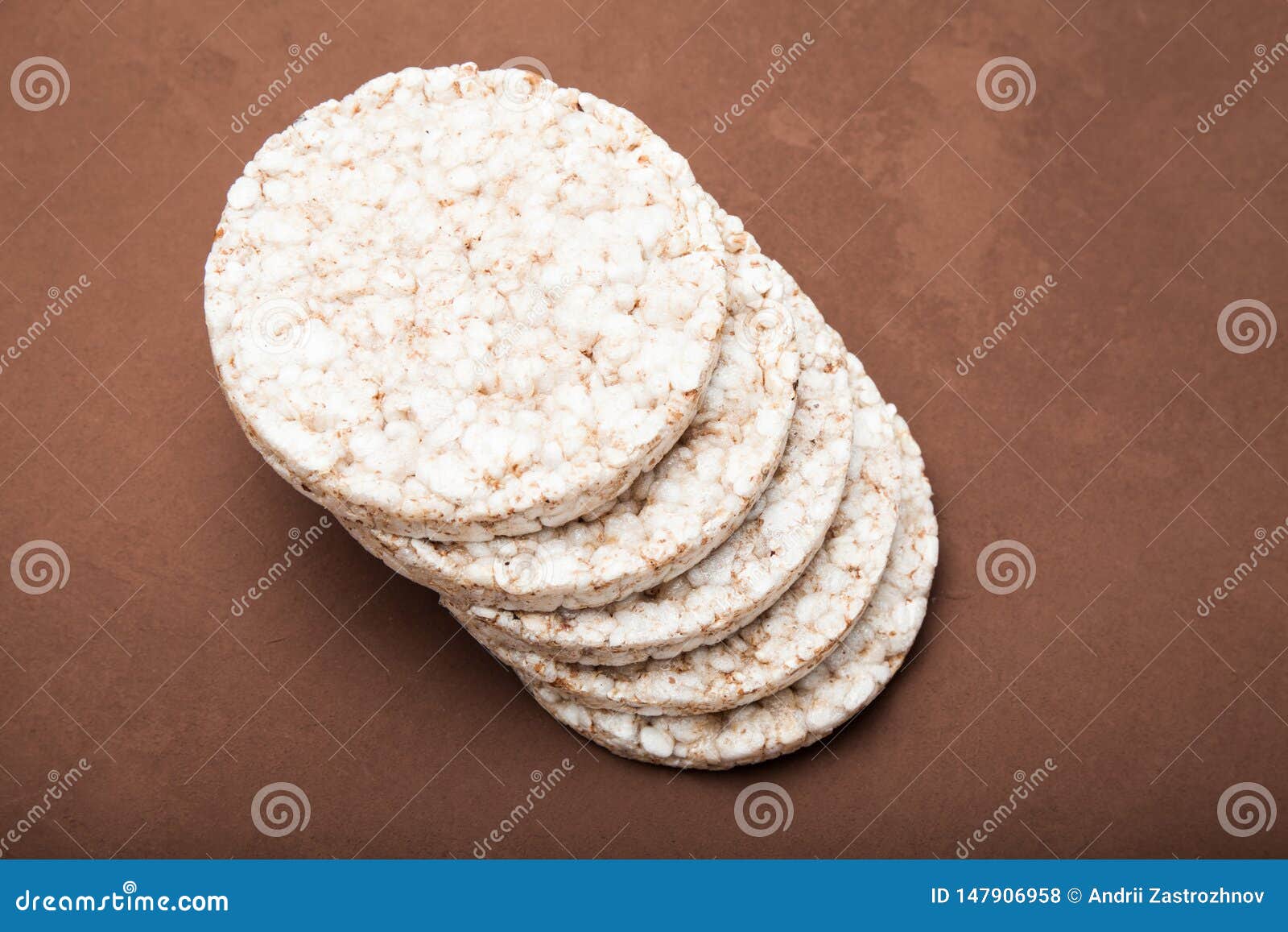 A Stack of Rice Cookies for Diet Stock Photo - Image of fresh, crunchy ...