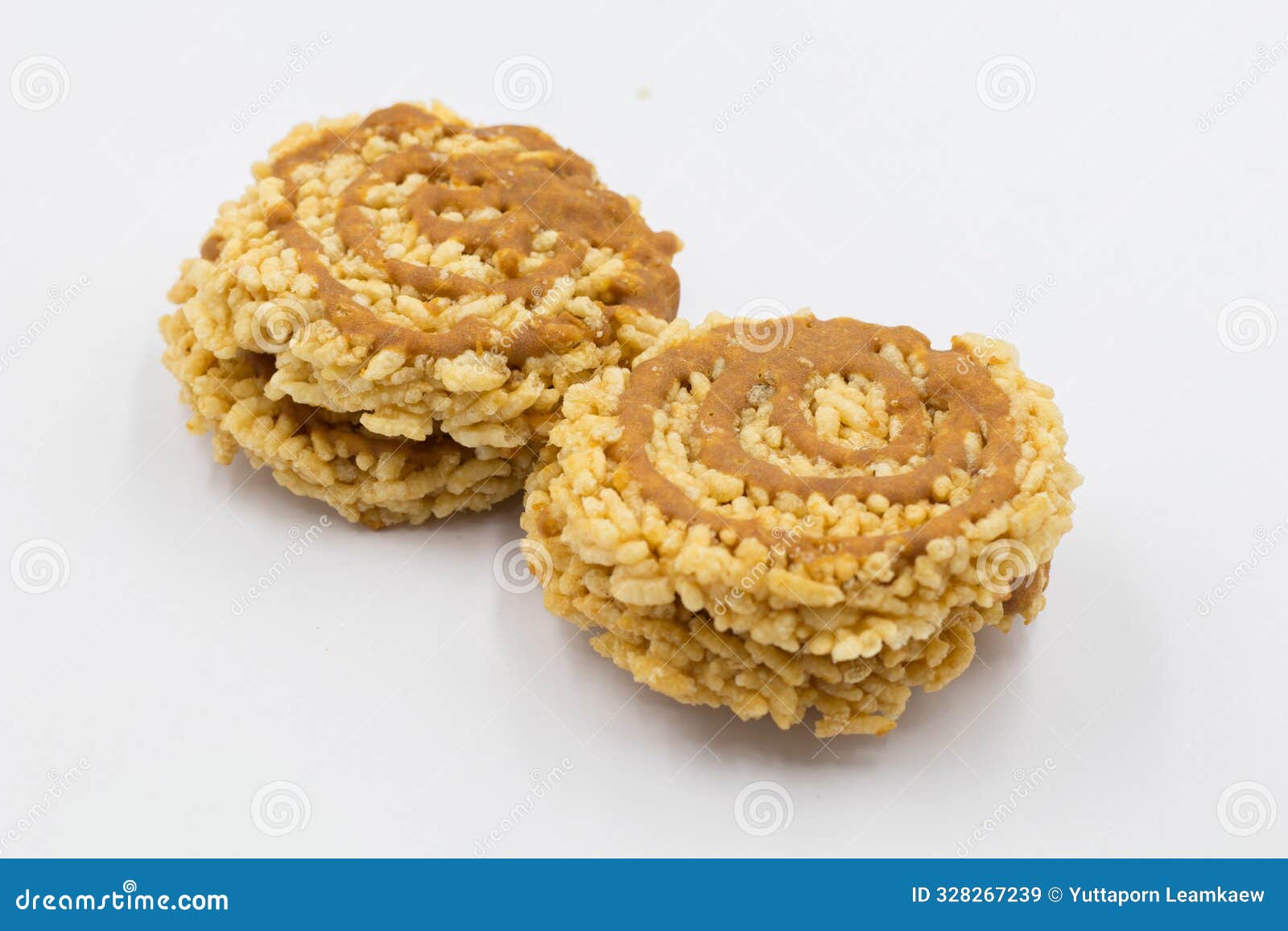 Stack of Rice Cracker, Rice Cracker with Coconut Palm Sugar Stock Image ...