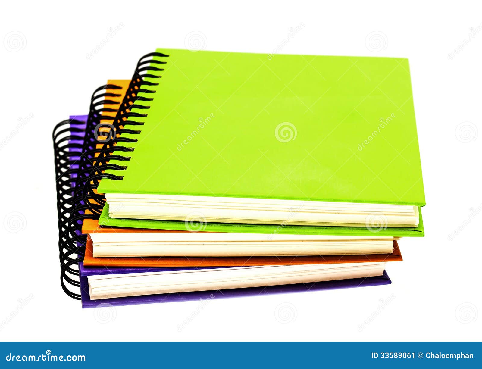 Stack of ring binder book stock image. Image of blue - 33589061