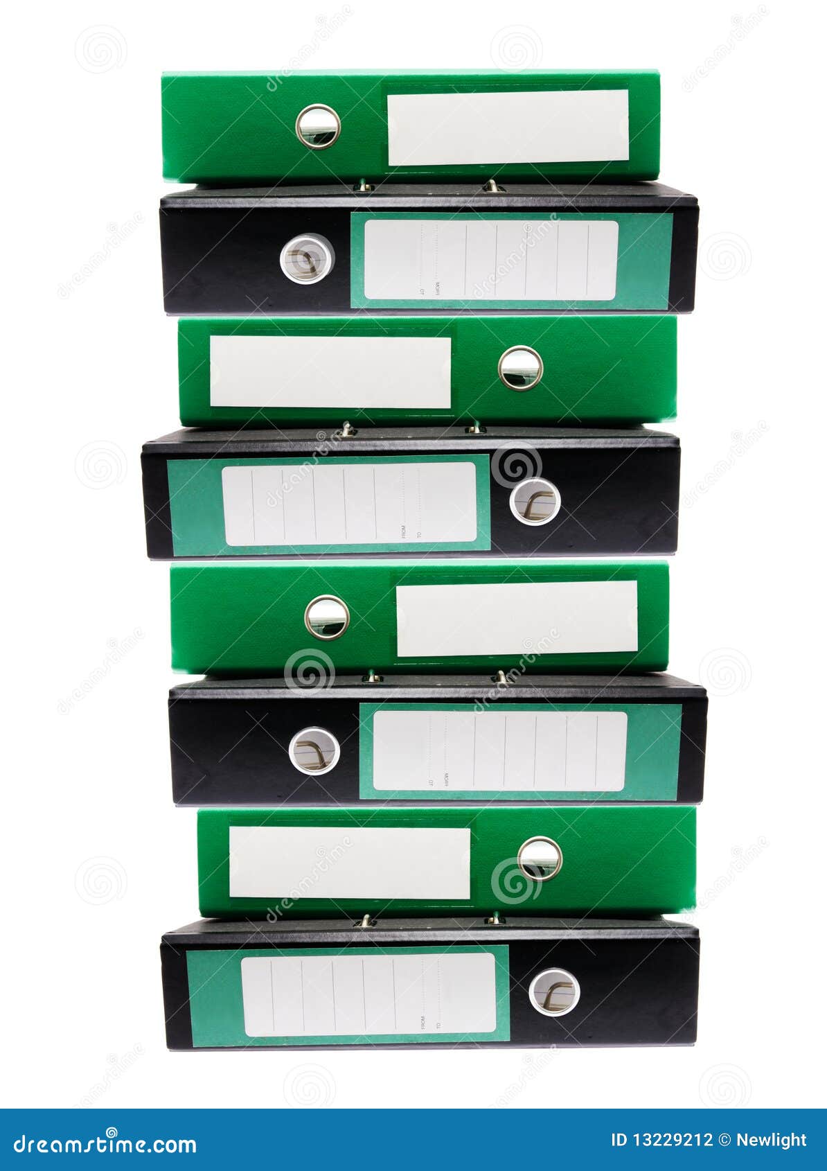 Stack of Ring Binders stock photo. Image of isolated - 13229212