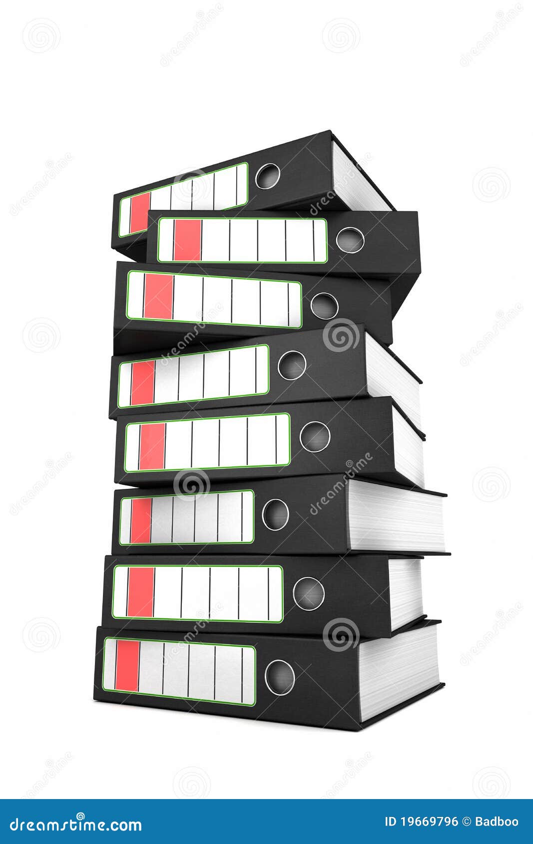 Stack of ring binders stock illustration. Illustration of bureaucracy ...