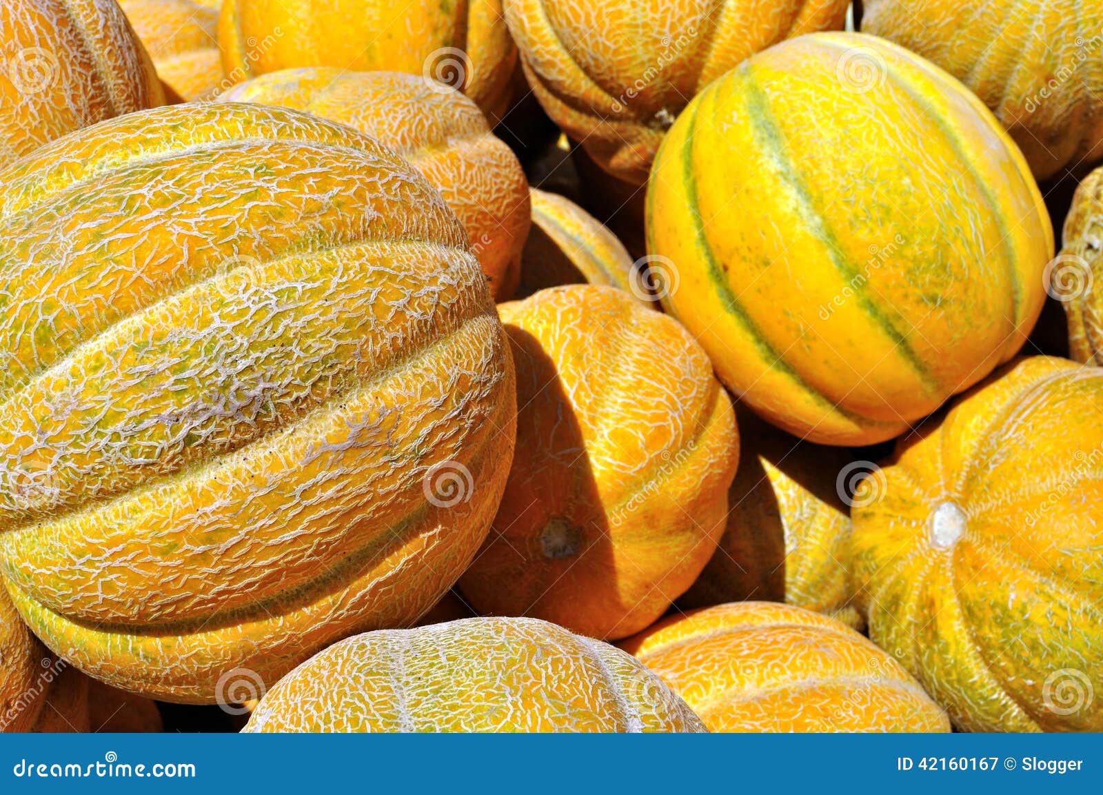 Stack of Ripe Organic Melons Stock Image - Image of autumn, dessert ...
