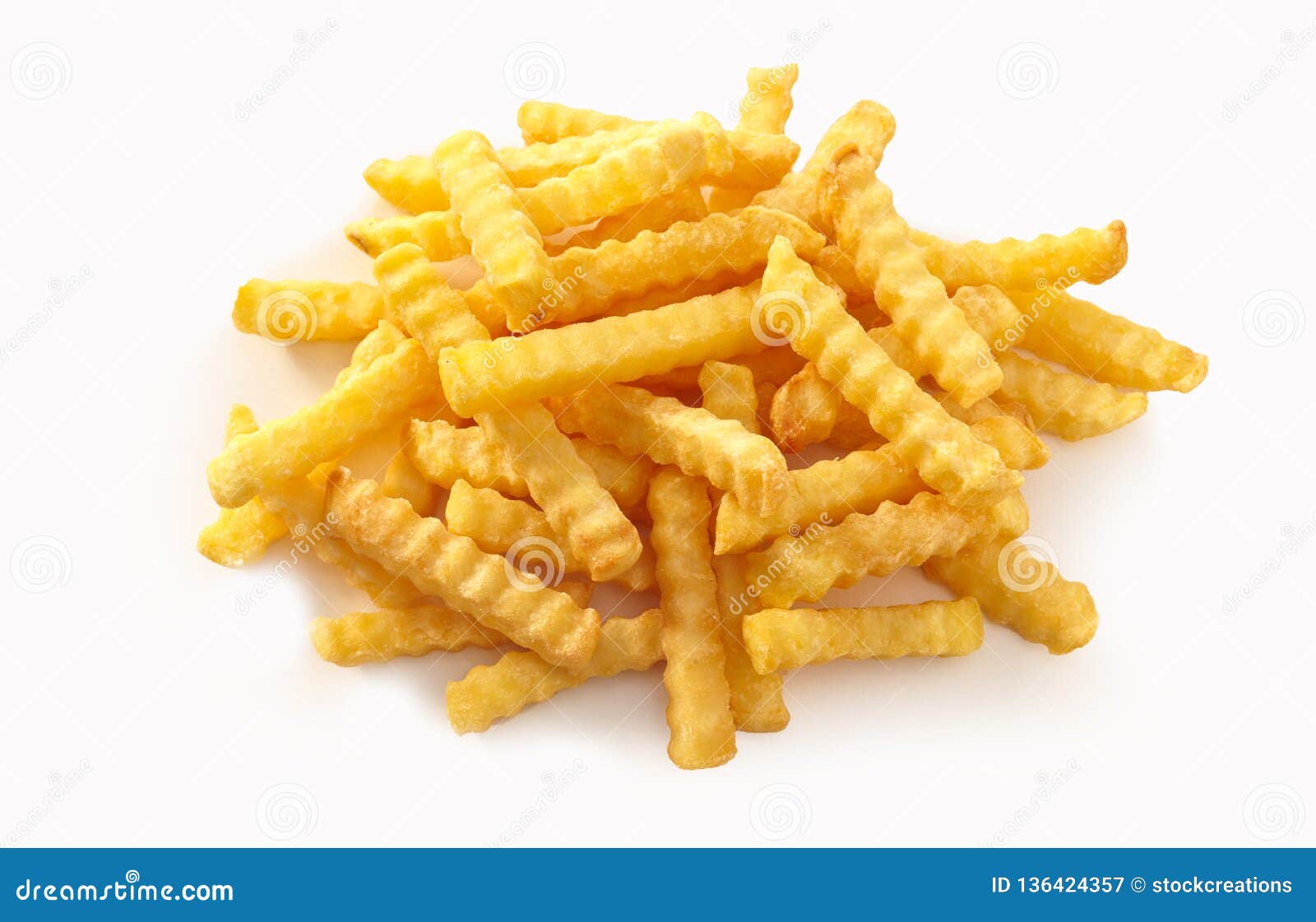 Stack of rippled fries stock image. Image of vegetarian - 136424357
